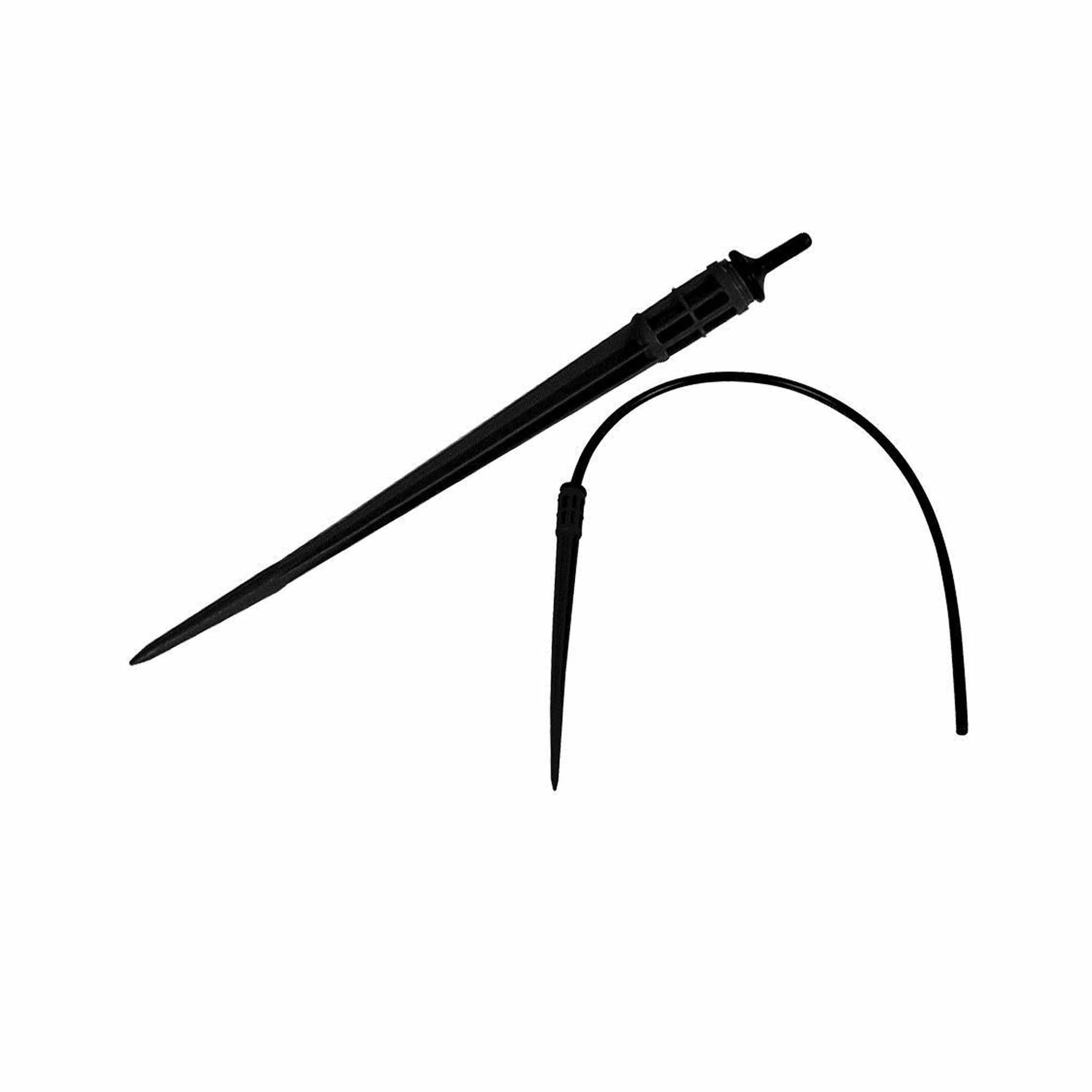 Hydro Flow Dripper Stake with Basket - Black